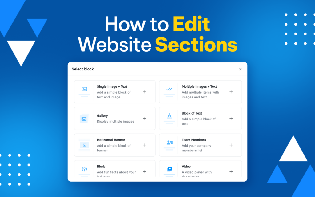 How to Edit Website Sections on Voolt - Voolt Blog